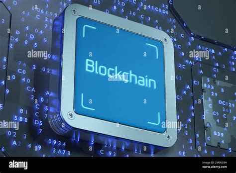Drop Technology With Abstract Background Blockchain Inscription On