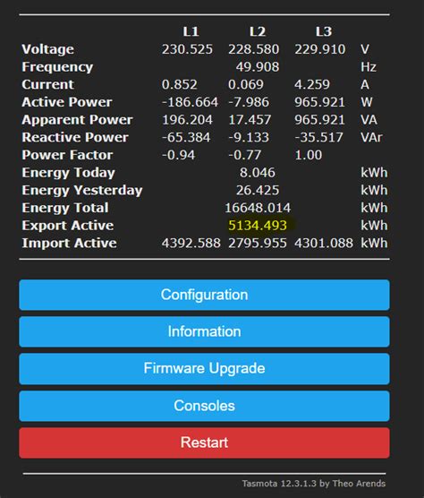 Generic Modbus Energy Meter Support Only Summarized Export Active