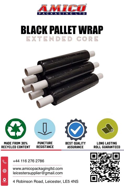 Black Extended Core Pallet Wrap Amico Packaging Ltd