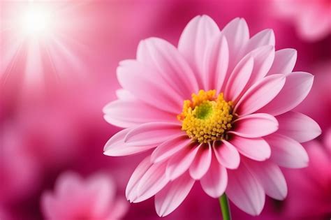 Premium Photo Pink Daisy Flower Generative Ai