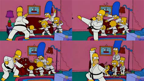 The Simpsons Karate Couch Gag By Dlee1293847 On Deviantart