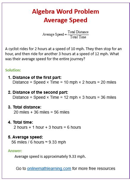 Average Speed And Acceleration Practice Problems Lesson 4 Velocity