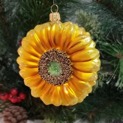 Blown Glass Sunflower Etsy