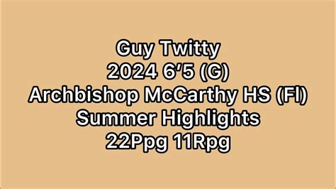 Guy Twitty 2024 Summer Season Highlights Youtube