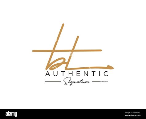 Letter Bt Signature Logo Template Vector Stock Vector Image And Art Alamy