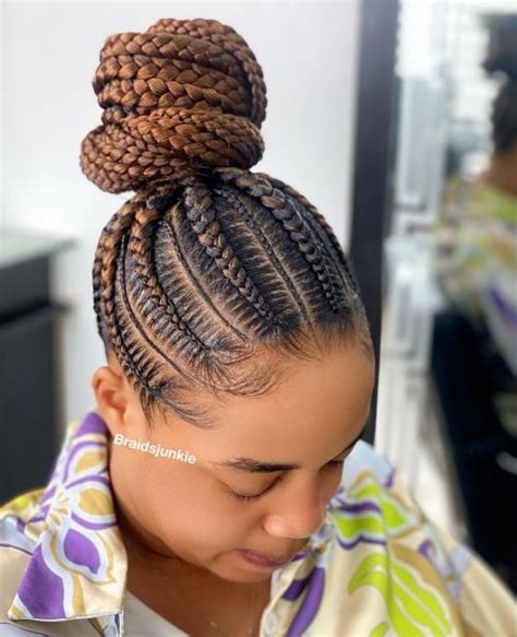 30 Statement Braided Bun Hairstyles For Black Hair