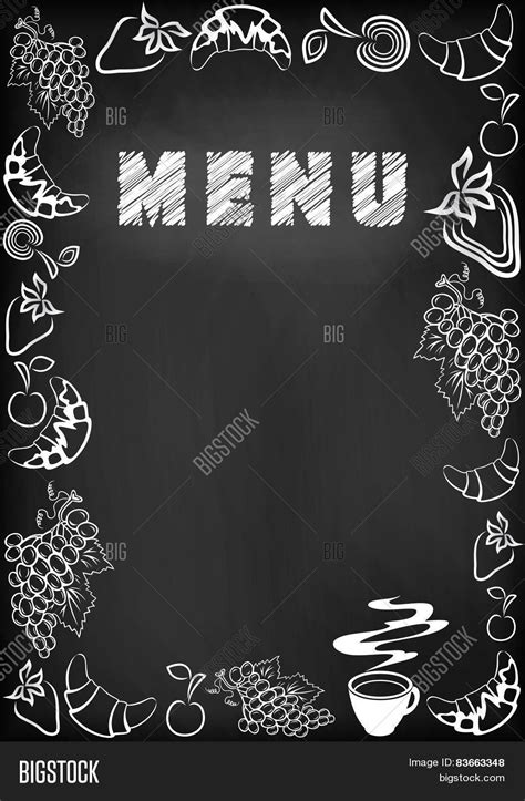 Menu Blackboard Vector And Photo Free Trial Bigstock