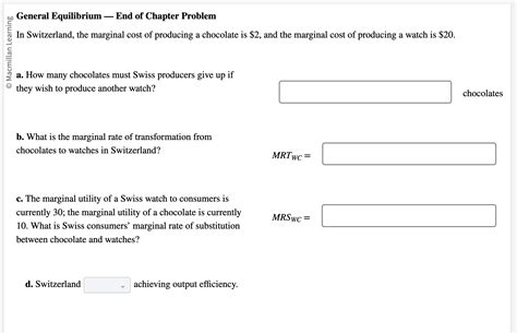 Solved General Equilibrium End Of Chapter Problemin Chegg
