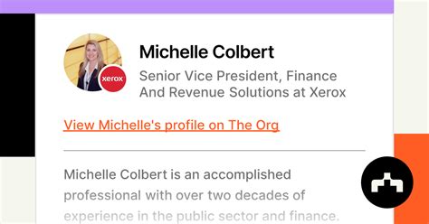 Michelle Colbert Senior Vice President Finance And Revenue Solutions At Xerox The Org