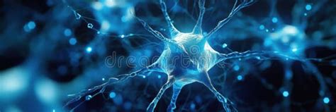 Microscopic View Of A Neuron Highlighting Its Intricate Structure And