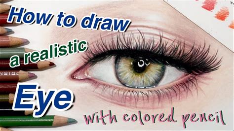 색연필로 예쁜 눈 쉽게 그리기 How To Draw A Realistic Eye Tutorial Youtube