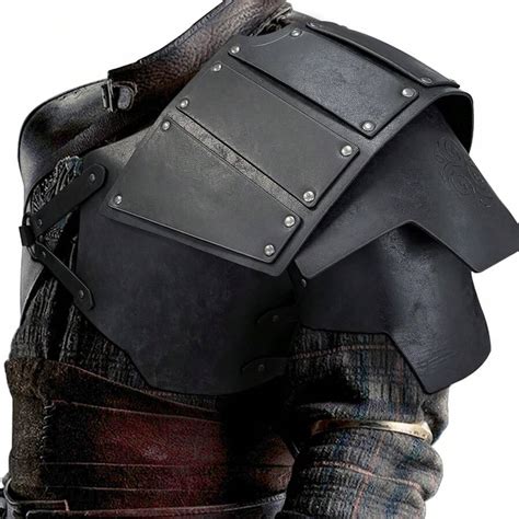 Viking Faux Leather Single Pauldron Shoulder Armor Retro Medieval