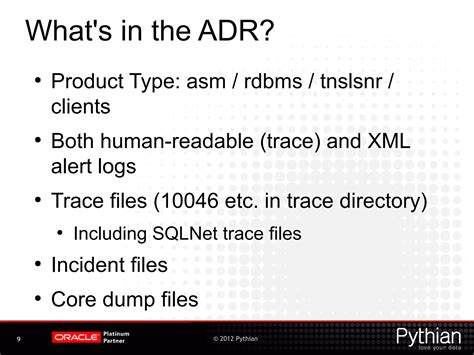 Oracle 11g Learning To Love The Adr Odp