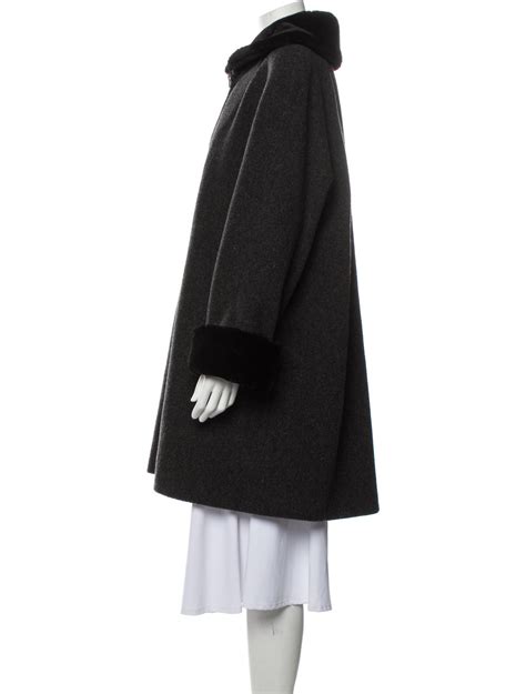 Dennis Basso Coat Grey Coats Clothing Den23615 The Realreal