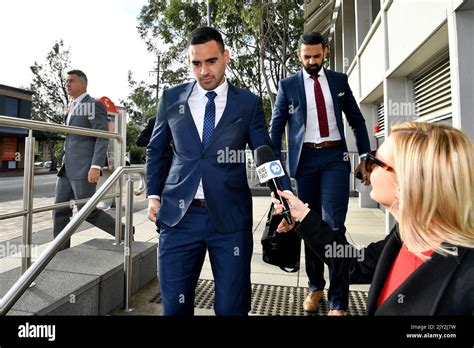 Penrith Panthers Nrl Player Tyrone May Arrives At Penrith Courthouse In
