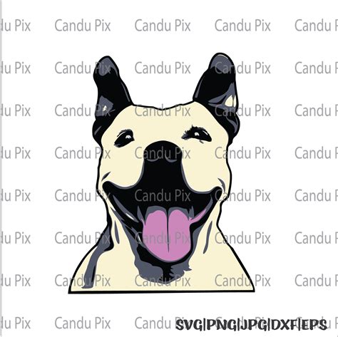 Pitbull Dog Svg Happy Pitbull Svg Pitbull Dog  Happy Etsy