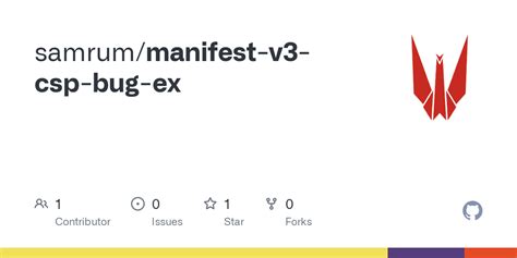 GitHub Samrum Manifest V3 Csp Bug Ex