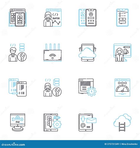 Character Enhancement Linear Icons Set Resilience Empathy Integrity