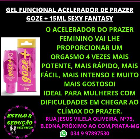 Estilo And Sedução Sex Shop 𝐆𝐄𝐋 𝐅𝐔𝐍𝐂𝐈𝐎𝐍𝐀𝐋 𝐀𝐂𝐄𝐋𝐄𝐑𝐀𝐃𝐎𝐑 𝐃𝐄 𝐏𝐑𝐀𝐙𝐄𝐑 𝐆𝐎𝐙𝐄
