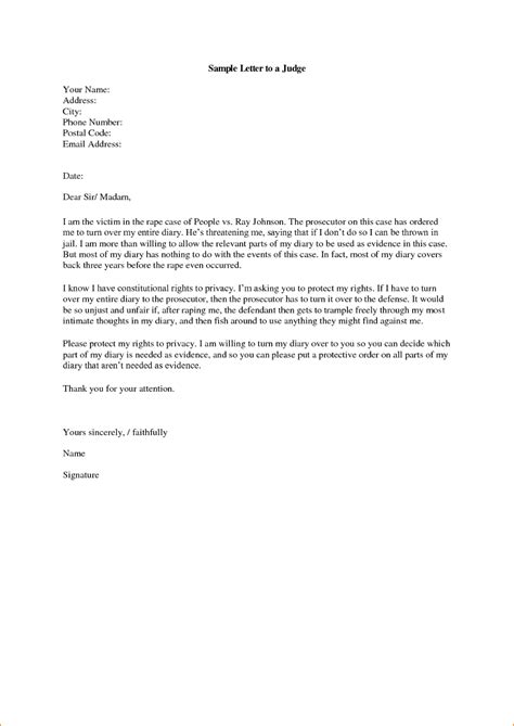 Formal Letter Format To Judge Formal Letter