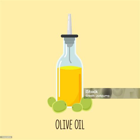 Vecteur Dhuile Dolive Bouteille Dhuile Dolive Vecteur De Dessin Animé