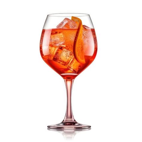 Premium Ai Image Aperol Spritz Cocktail Isolated On White Generative Ai