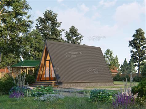 Дом А Frame 7x4 «АФ 5 под ключ фото планировка Доставка и сборка в Москве Санкт Петербурге