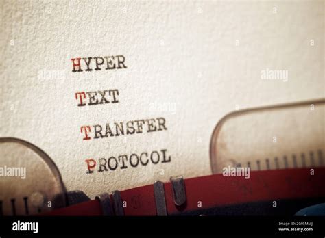 Hyper Text Transfer Protocol Phrase Written With A Typewriter Stock