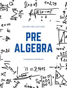 Saxon Pre Algebra Companion Workbook By Tracyteaches Tpt