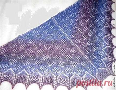 Треугольная шаль Ягодка мастер класс по вязанию на спицах Ярмарка Шали палантины фишю