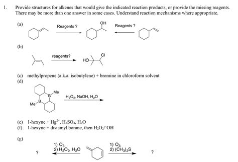 Solved Provide structures for alkenes that would give the | Chegg.com