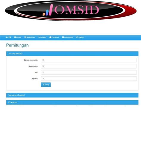 Jual Source Code Knn K Nearest Neighbor Dengan Php Mysql Berbasis