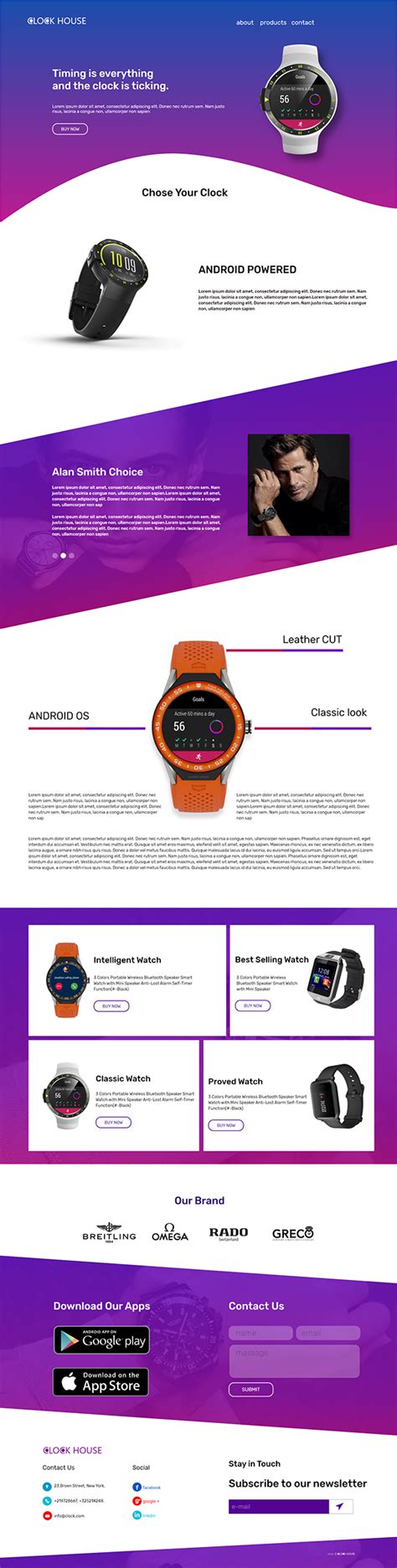 Clock House Web UI UX Design On Behance