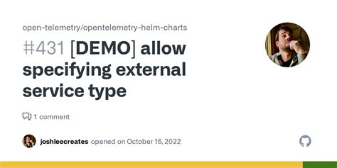 Demo Allow Specifying External Service Type · Issue 431 · Open