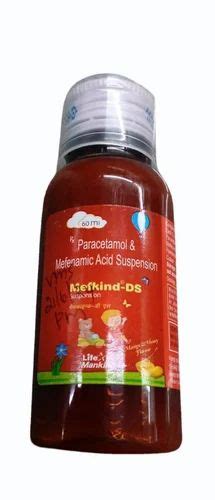 Mefkind Ds Suspension At Rs 50 57 Bottle Mefenamic Paracetamol Syrup