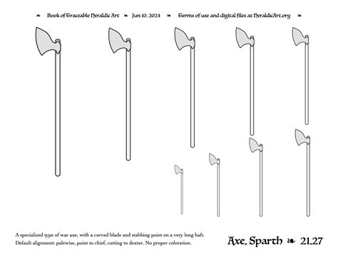 Battle Axe Traceable Heraldic Art