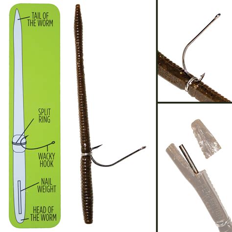 Perfection Lures Neko Fishing Worm Bait Pre Rigged 65 Inch Softbait
