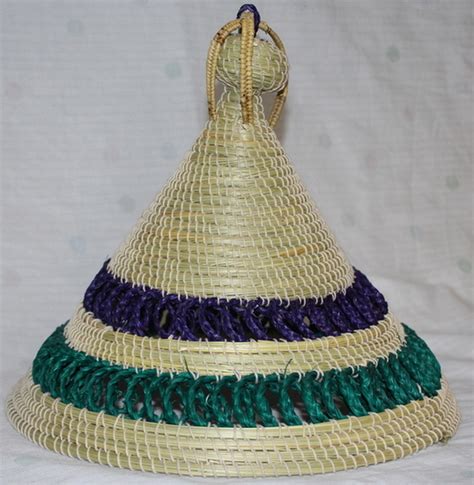 Basotho Hat Mokorotlo Purple Green Za
