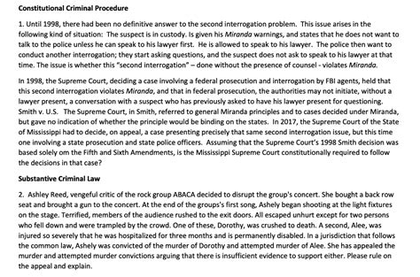 Constitutional Criminal Procedure 1 Until 1998