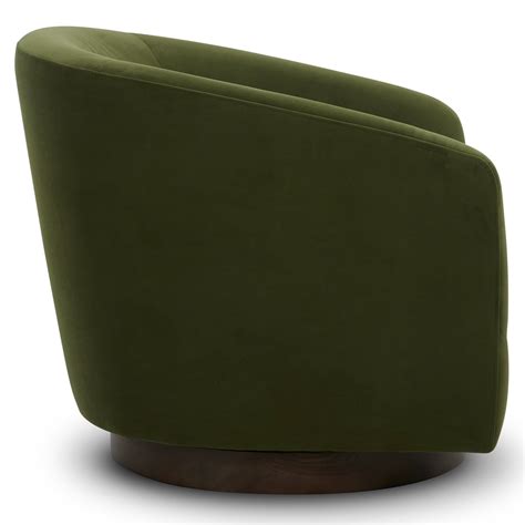 Chita Velvet Swivel Accent Chair Round Barrel Armchair For Living Room