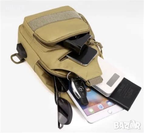 мъжка чанта тактическа за гърди джоб за вода Usb зареждане военна в Чанти в гр София