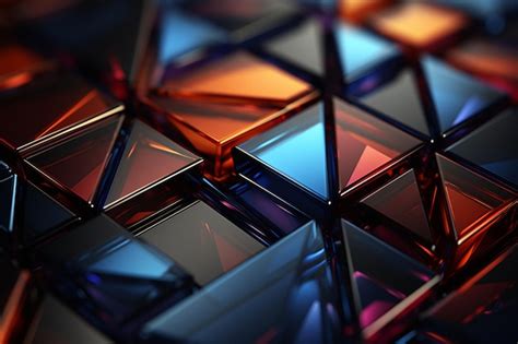 Premium Ai Image Sleek Modern Design Abstract Background Adorned With Trendy Geometric Shapes