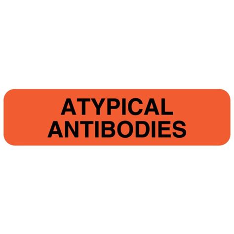 Antigen Testing Labels Red Atypical Antibodies United Ad Label