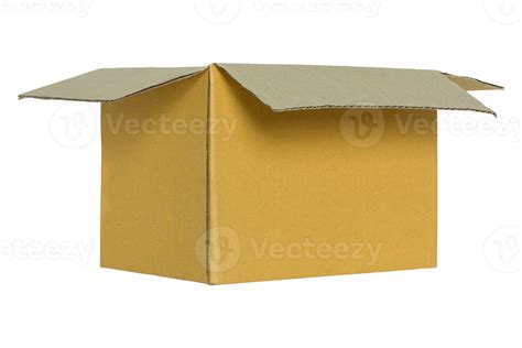 Opened Cardboard Box Isolated With Clipping Path For Mockup 20974432 PNG