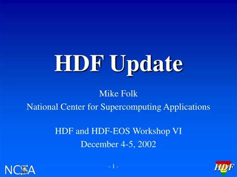 Ppt Hdf Update Powerpoint Presentation Free Download Id9333900