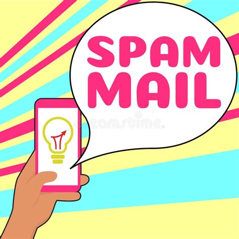 Hand Writing Sign Spam Mail Word For Intrusive Advertising