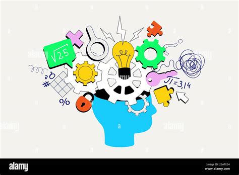 Brainstorming Concept In Flat Neo Brutalism Design For Web Ideas Generation Imagination And