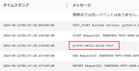 aws lambdaでhello worldを出力する python itsakura