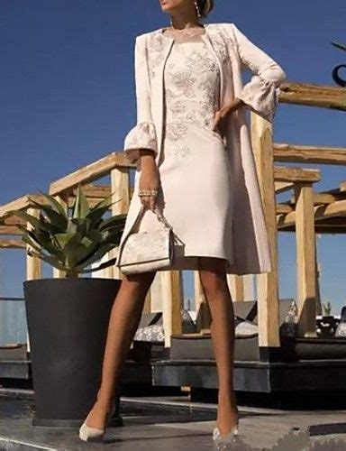 Robe fourreau colonne en deux pièces pour mère de la mariée robe