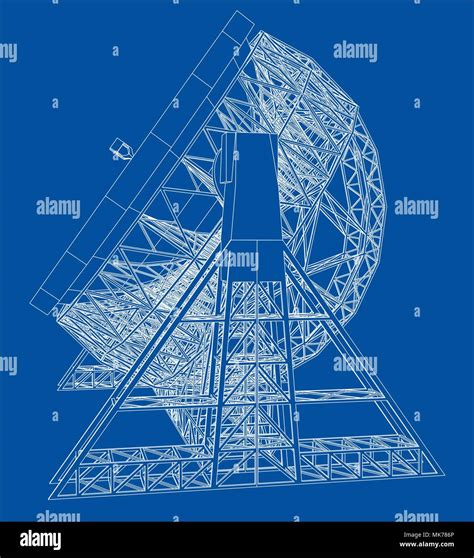 Radio Telescope Concept Outline Vector Stock Vector Image And Art Alamy